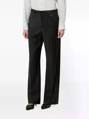 Isabel Marant Étoile Noanda Plaid Virgin Wool Trousers - Grey
