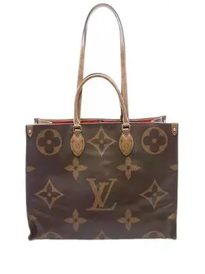 LOUIS VUITTON Monogram Reverse Giant Onthego Gm Satchel - Brown