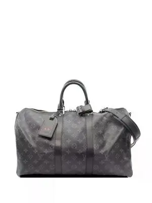 LOUIS VUITTON Keepall Bandouliere 45 Tote Bag - Grey