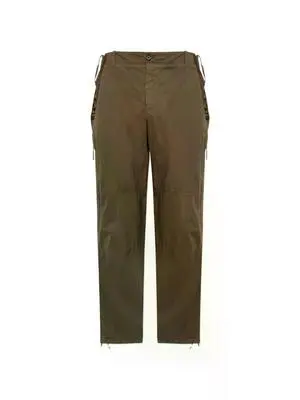 Alexander McQueen Cotton Lace-up Trousers - Brown