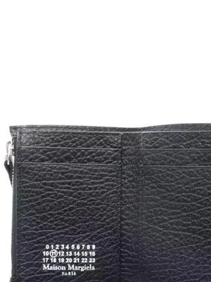 MAISON MARGIELA 2020s Four Stitch Trifold Leather Wallet - Black