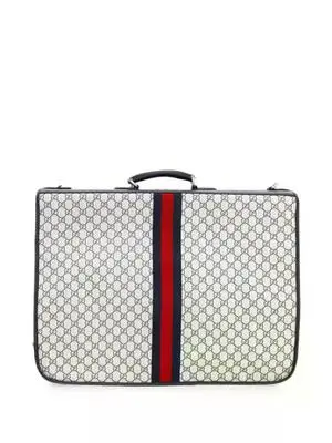 Gucci Savoy Garment Bag Gg Coated Canvas Satchel