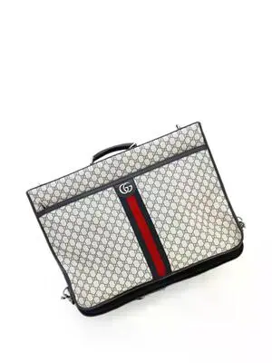 Gucci Savoy Garment Bag Gg Coated Canvas Satchel