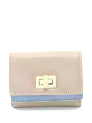 Fendi Way Turn-lock Trifold Wallet - Neutrals