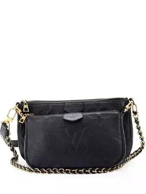LOUIS VUITTON Multi Pochette Accessoires Monogram Empreinte Giant Crossbody Bag - Black