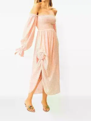 Sleeper Atlanta Off-shoulder Midi Dress