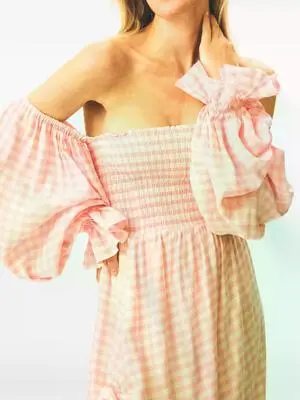 Sleeper Atlanta Off-shoulder Midi Dress