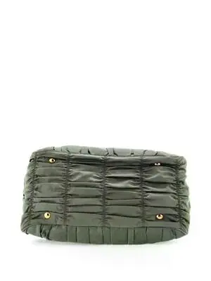 Prada Gaufre Convertible Leather And Tessuto Large Tote Bag
