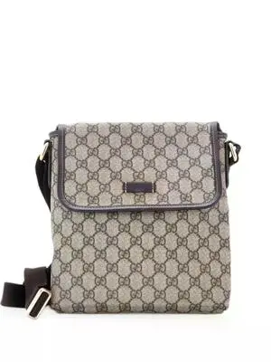 Gucci Gg Coated Canvas Messenger Bag - Brown