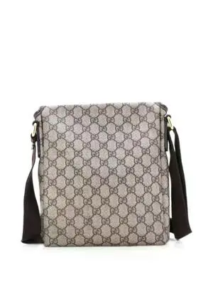 Gucci Gg Coated Canvas Messenger Bag - Brown