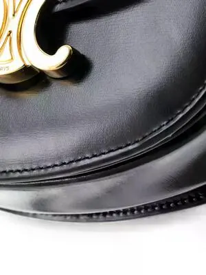 Celine Triomphe Besace Clea Top Handle Flap Bag Leather Mini Satchel