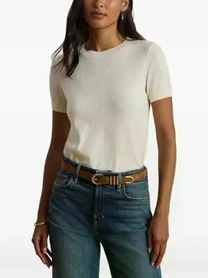 Ralph Lauren Embroidered Short-sleeve Sweater