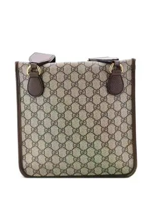 Gucci Gg Coated Canvas Messenger Bag - Brown