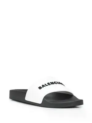 Balenciaga Logo Print Slides