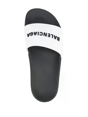 Balenciaga Logo Print Slides