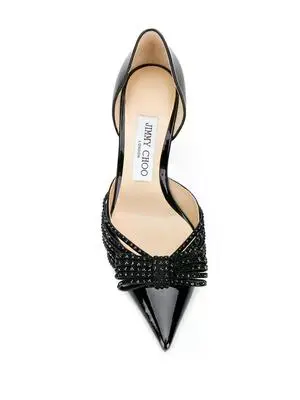 JIMMY CHOO Kaitence 65mm Patent Leather Pumps With Crystal Bow