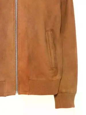 SERGIO MORETTI FIRENZE Shearling Collar Suede Jacket