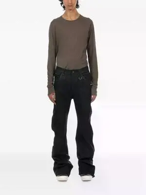 JULIUS Bending Woven Flared Trousers