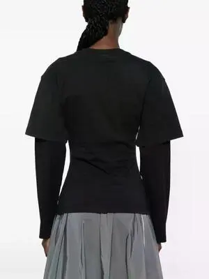COURREGES Layered Logo-embroidered T-shirt