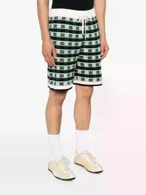 Casablanca Check Pattern Shorts - Green