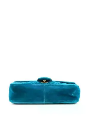 Gucci Gg Marmont Matelasse Velvet Shoulder Bag - Blue