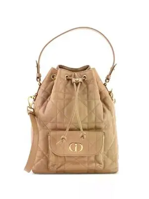 Dior Caro Quilted Leather Small Bucket Bag