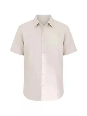 Hurley Logo-embroidered Short-sleeve Shirt - Neutrals