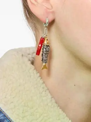 Isabel Marant Étoile Asymmetrical Fish Pendant Earrings