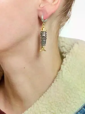 Isabel Marant Étoile Asymmetrical Fish Pendant Earrings