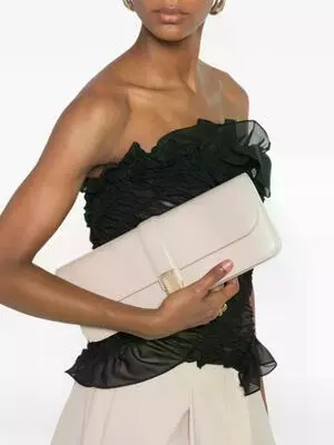 Khaite Blake Foldover Clutch Bag - Neutrals
