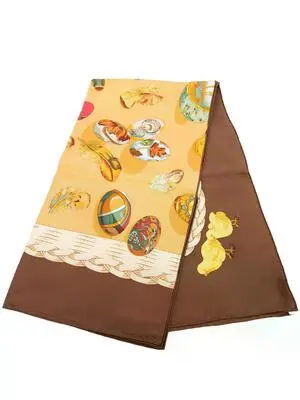 Hermès 20th Century Couvee D Silk Scarf 90 Scarves - Orange
