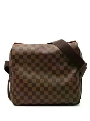 LOUIS VUITTON Damier Ebene Naviglio Crossbody Bag - Brown
