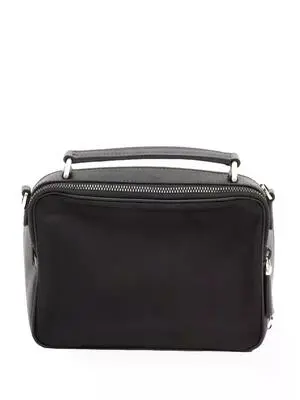 Prada Medium Saffiano Trimmed Re-nylon Brique Satchel