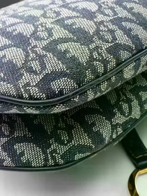 Dior 2000s Double Saddle Trotter Shoulder Bag - Blue