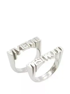 VIVIENNE WESTWOOD Logo Lettering Ring - Silver