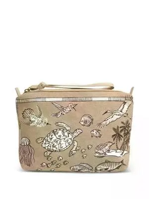 INOUI EDITIONS Animal Print Cotton Clutch