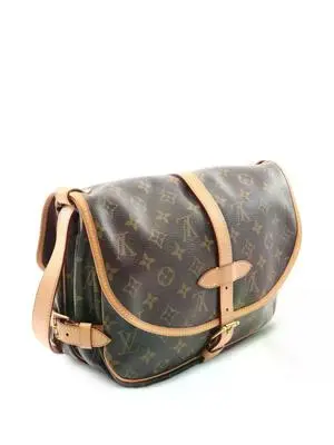 LOUIS VUITTON Monogram Saumur Mm Shoulder Bag - Brown