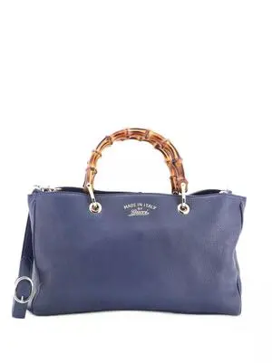 Gucci Bamboo Shopper Medium Tote Bag - Blue