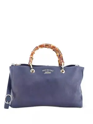 Gucci Bamboo Shopper Medium Tote Bag - Blue