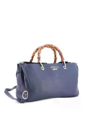 Gucci Bamboo Shopper Medium Tote Bag - Blue