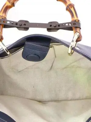 Gucci Bamboo Shopper Medium Tote Bag - Blue