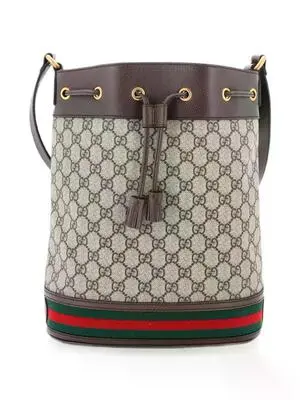 Gucci Ophidia Gg Coated Canvas Medium Bucket Bag