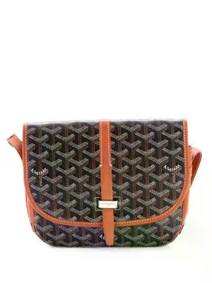 Goyard Belvedere Ii Messenger Bag In Coated Canvas - Brown