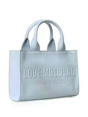 Moschino Logo Embossed Tote Bag