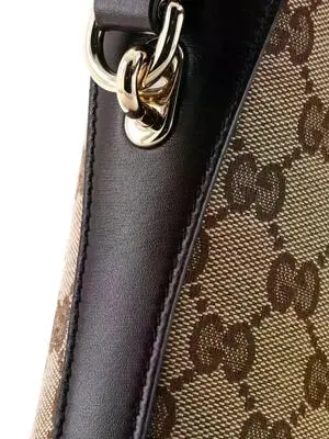 Gucci Gg Canvas With Leather Mini Bucket Bag