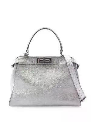 Fendi Peekaboo 2000 Tote Bag - Silver