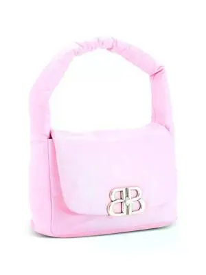 Balenciaga Monaco Padded Leather Small Shoulder Bag - Pink
