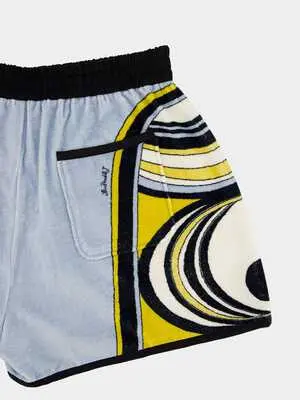 La DoubleJ Peony Placée Terry Cotton Shorts