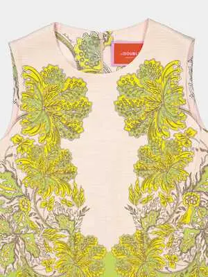 La DoubleJ Swathe Pink Feather Trim La Scala Top