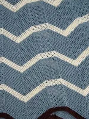 La DoubleJ Chevron Knit Midi Skirt - Blue